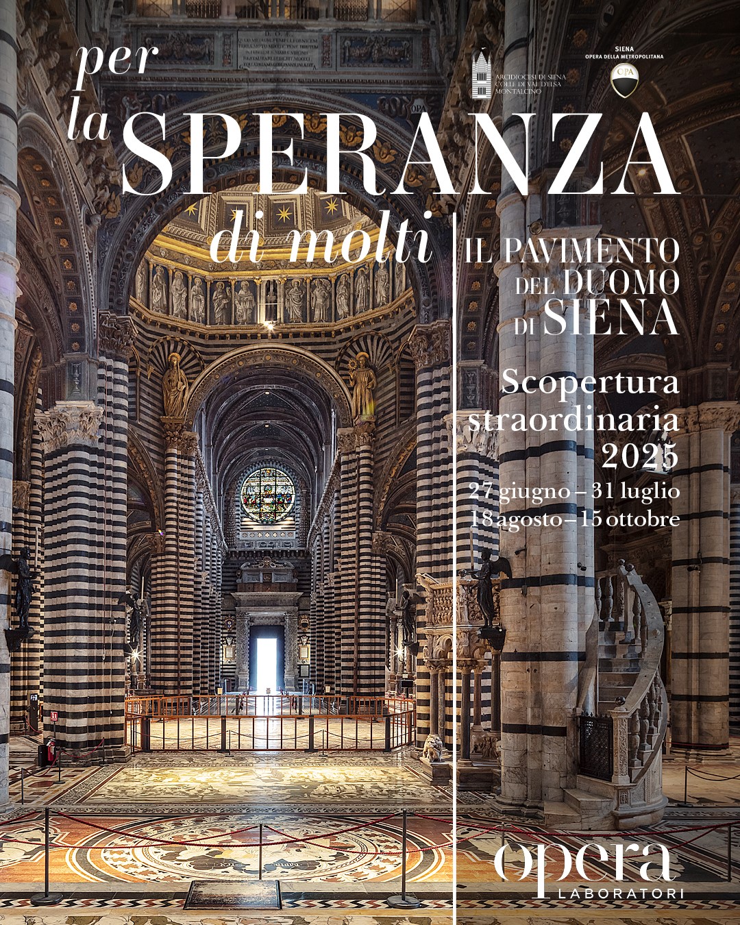 Per la speranza di molti – Siena Cathedral Uncovered floor 2025 – Opera Duomo Siena